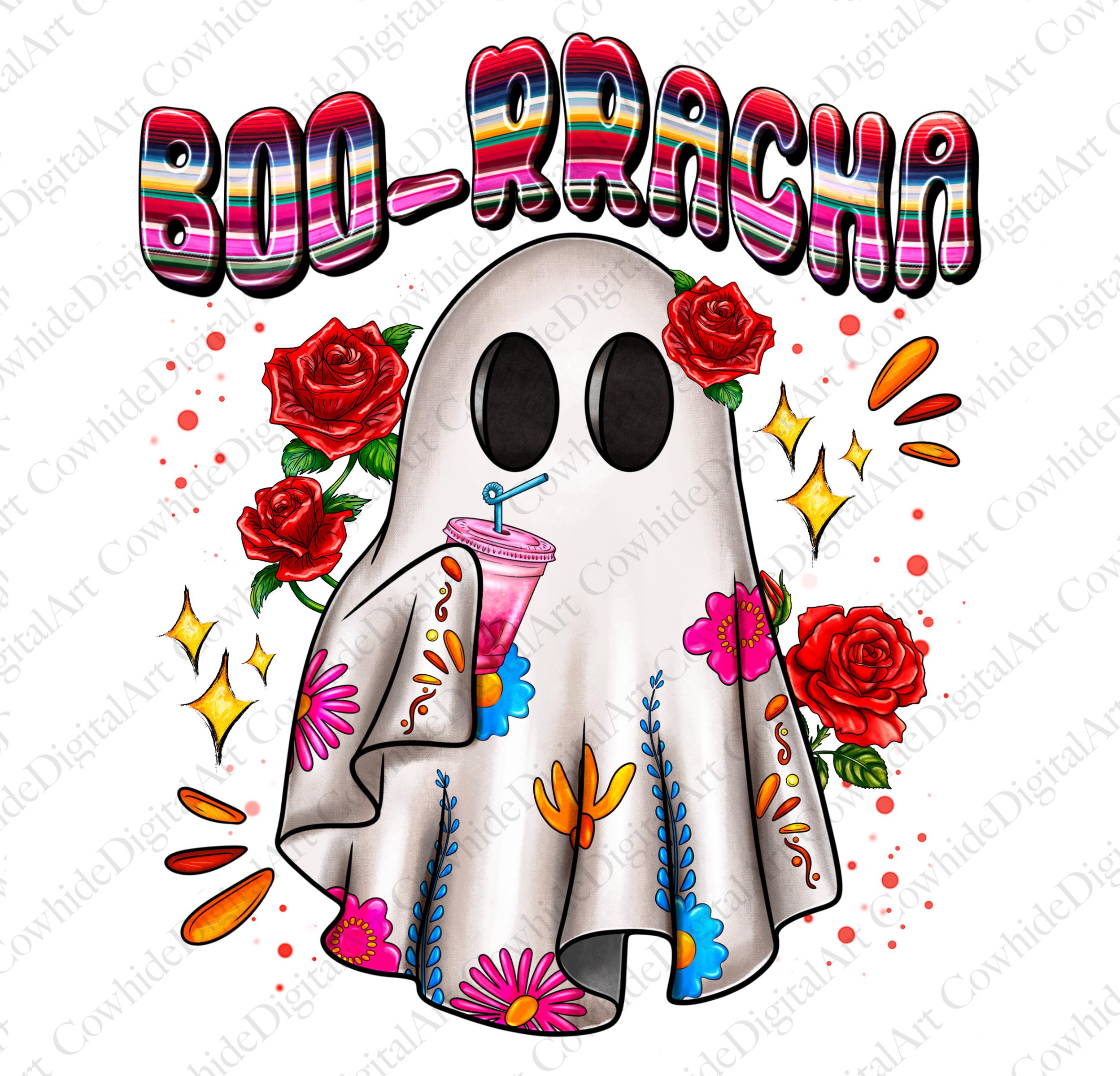 Boo-rracha Ghost PNG: Mexican Serape Halloween Sublimation (digital ...