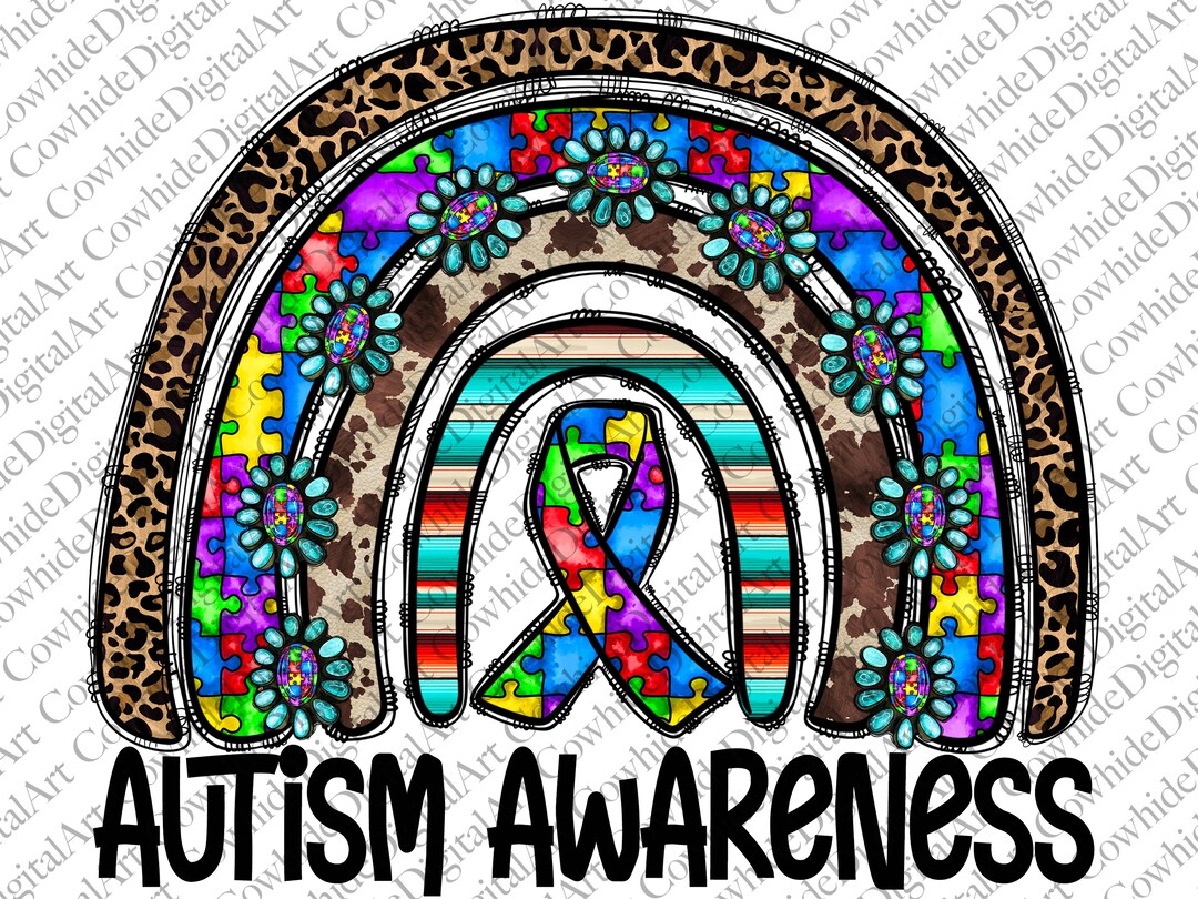 Autism Awareness Rainbow Png, Autism Awareness PNG, Autism Heart Png ...