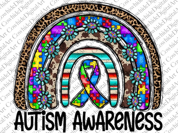 Autism Awareness Rainbow Png Autism Awareness PNG Autism - Etsy