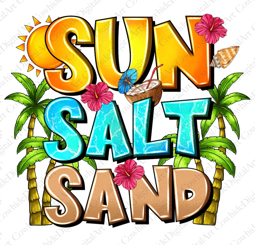 Sun Salt Sand Png Sublimation Design Download, Beach Png, Summer Png ...