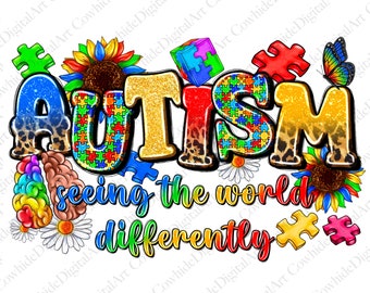 Autism Seeing the World Differently Png, Autism Acceptance Png, Autism ...
