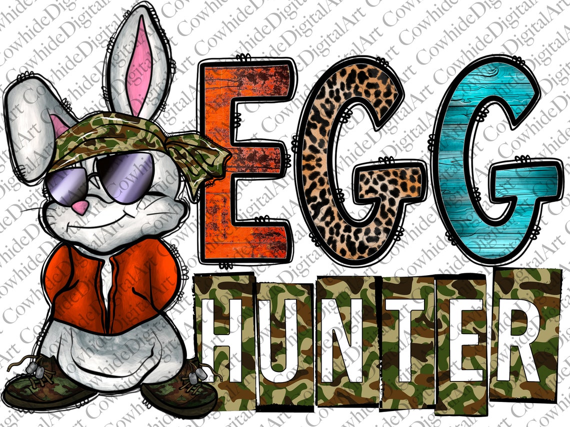 Egg Hunter Png, Happy Easter PNG, Easter Png, Rabbit PNG, Western, Eggs ...