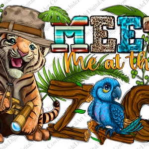 Zoo Animals PNG, Digital Download, Sublimation, Kids, Giraffe, Animal ...