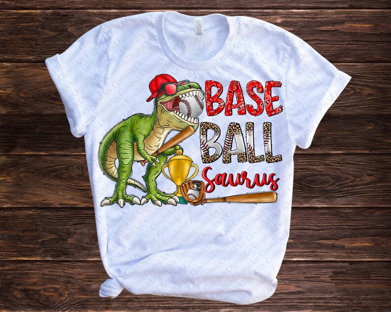 Baseball Saurus Rex PNG, T-rex Clipart, Sublimation Design (digital ...