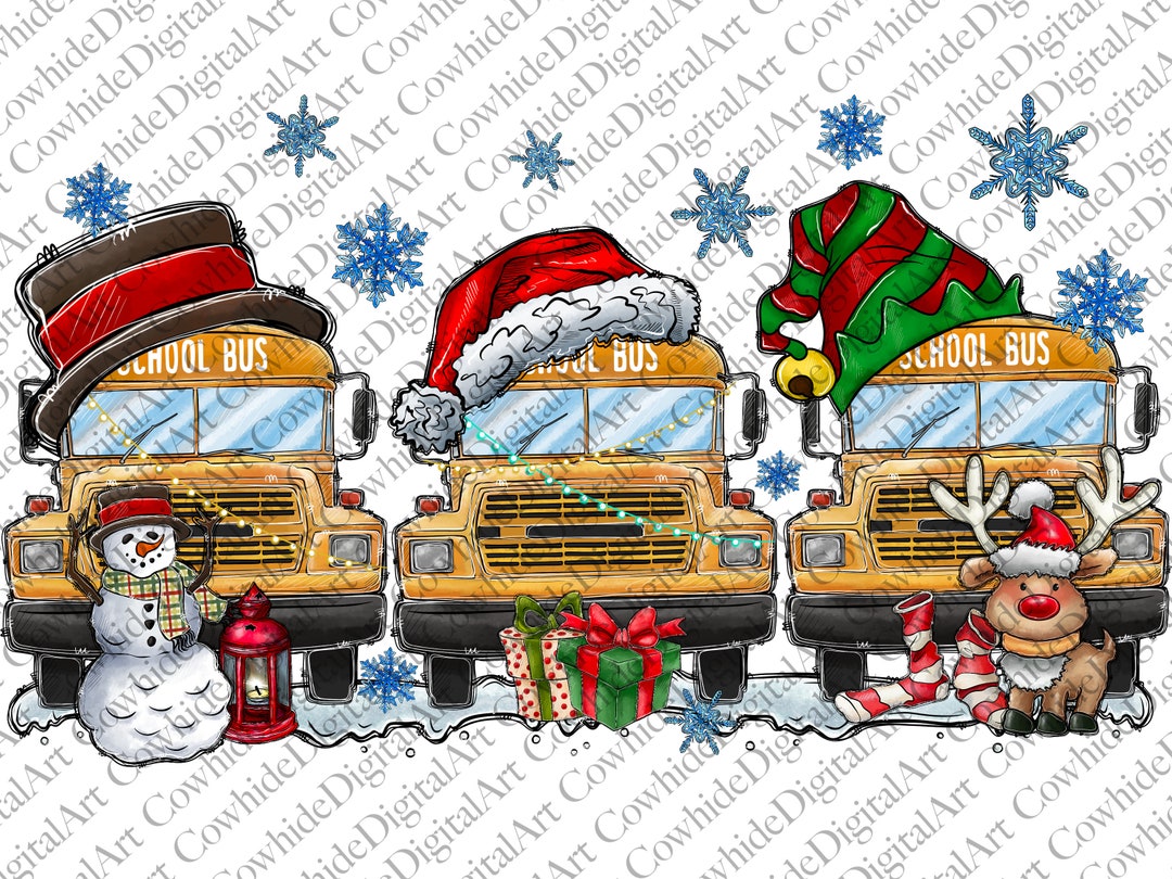 Merry Christmas School Bus Png Sublimation Design, Merry Christmas Png ...