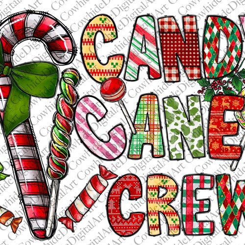 Candy Cane Crew Pngcandy Cane Png Sublimation Design Cute - Etsy