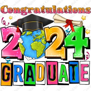 Congratulations 2024 Graduate Png Sublimation Design Download, Grad Png ...