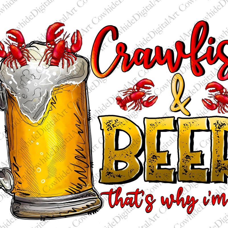 Crawfish and Beer Png - Etsy