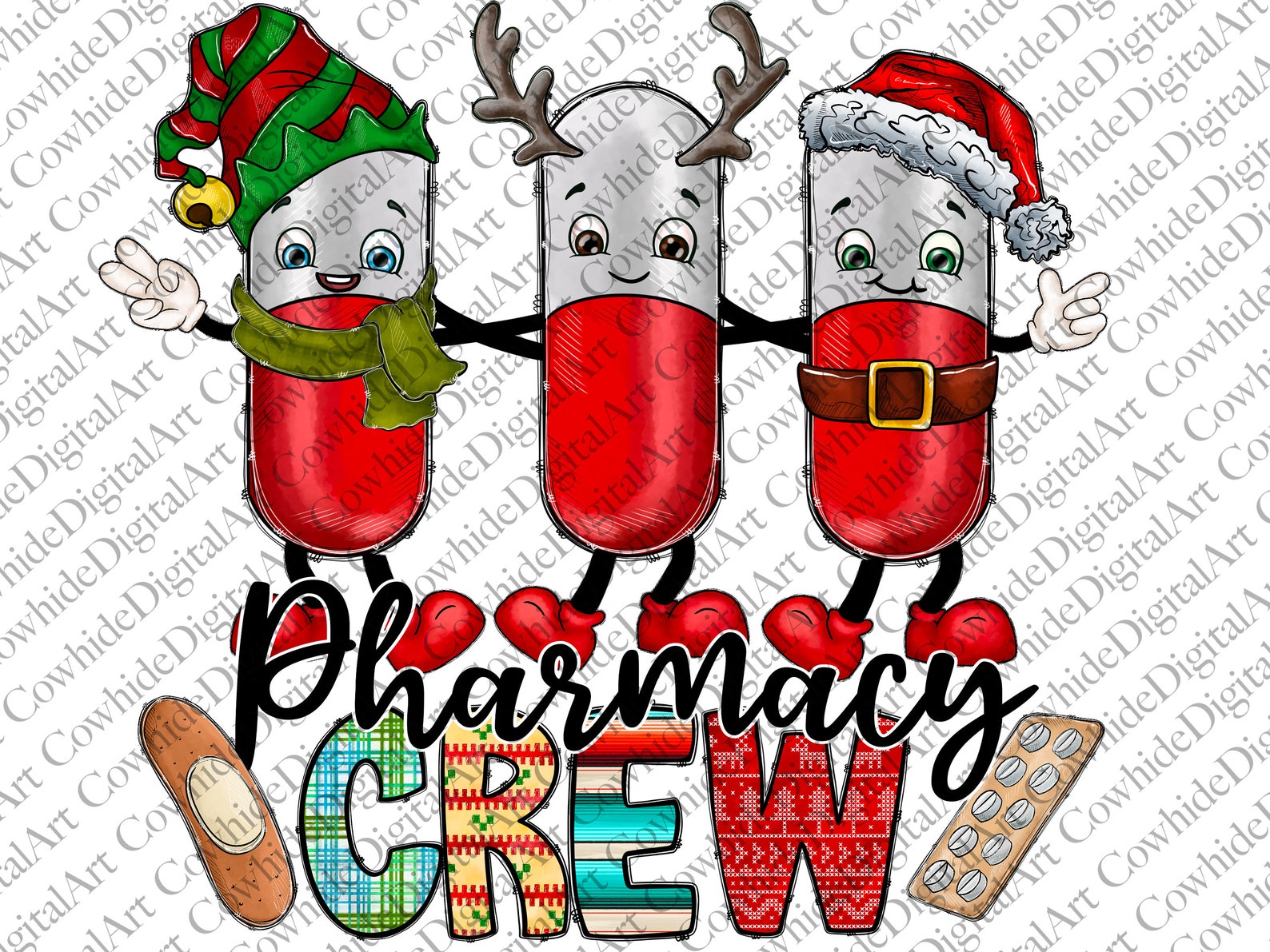 Pharmacy Crew Png Sublimation Design Pharmacy Pill Merry - Etsy