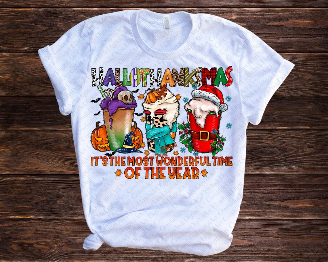 Happy Hallothanksmas Coffee PNG Coffee Clipart Fall PNG - Etsy