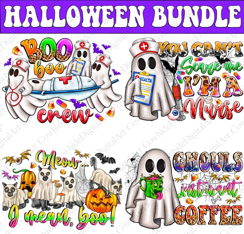 Halloween Png Bundle, Fall Png Bundle, Retro Halloween Png, Retro Fall ...