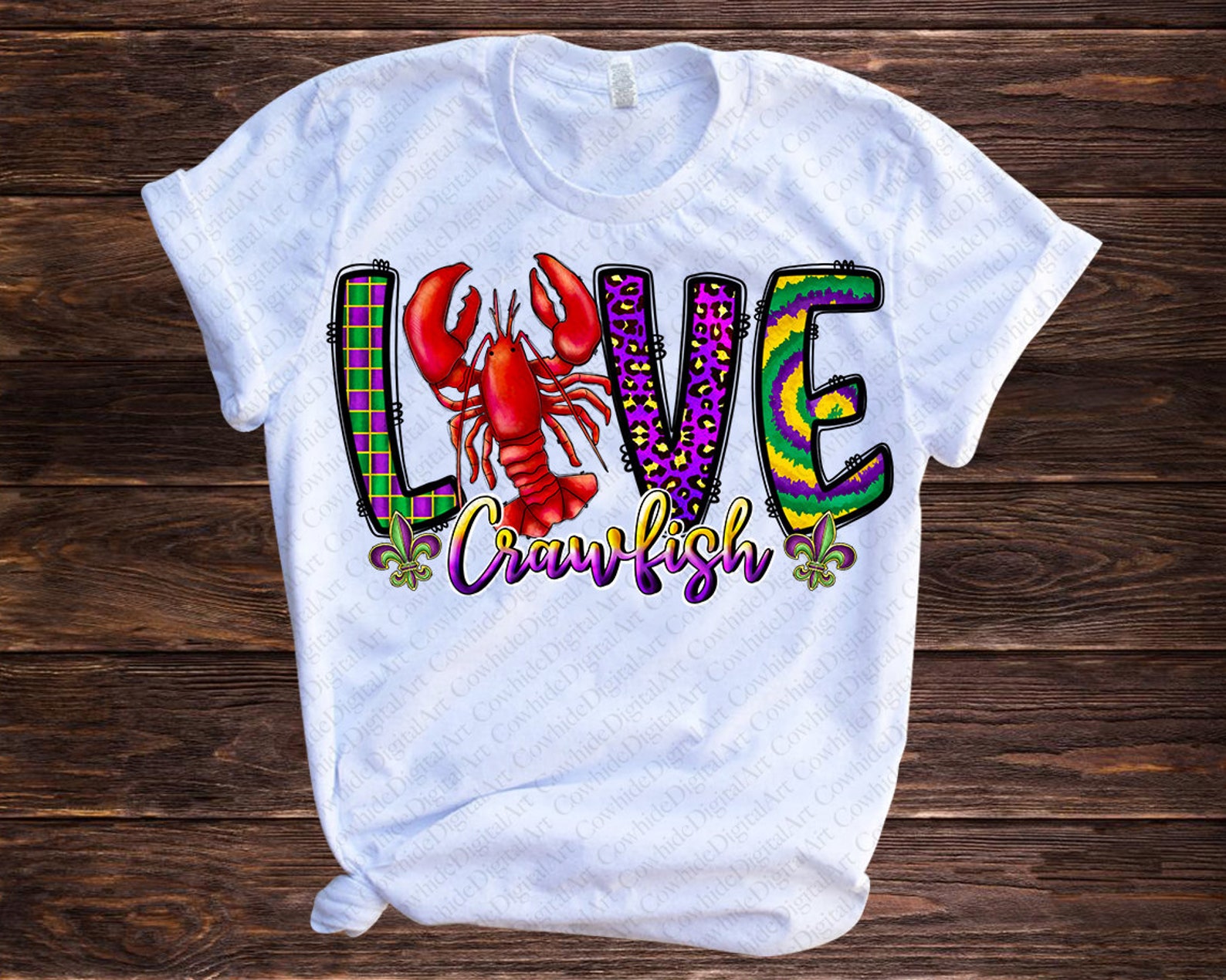 Mardi Gras Love Crawfish Png Sublimation Design Download - Etsy