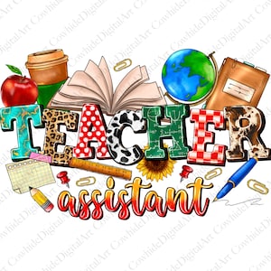 Teacher Assistant PNG Sublimation Design (digital Download) - Etsy