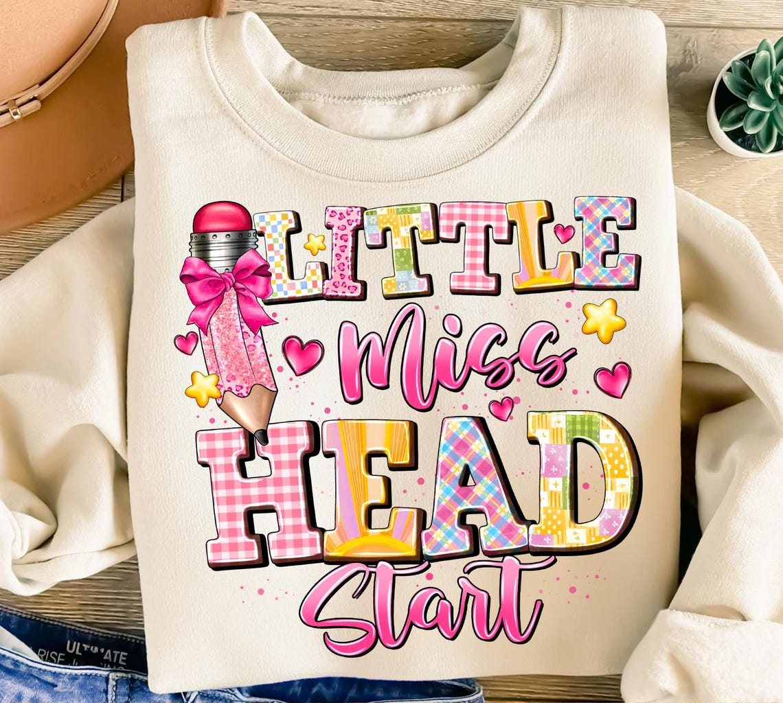 Little Miss Head Start PNG, Sublimation Design (digital Download) - Etsy