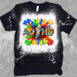 ADHD Sunflower Png Sublimation Design Download, Autism Png Design ...
