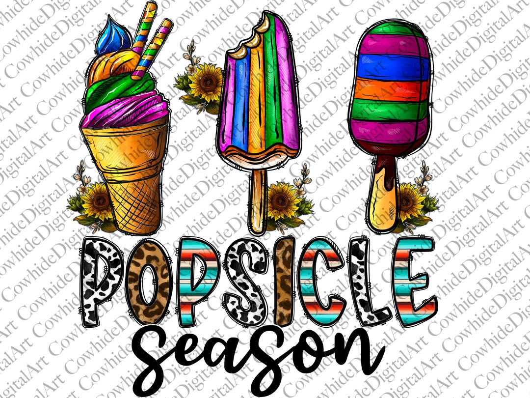 Popsicle Season PNG File, Summer PNG, Ice Cream Design PNG, Leopard ...