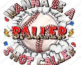 Baller, Baseball, PNG, Digital Downloads, Baseball PNG, Instant ...