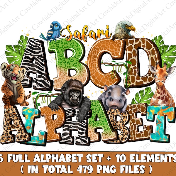 Safari Letters - Etsy