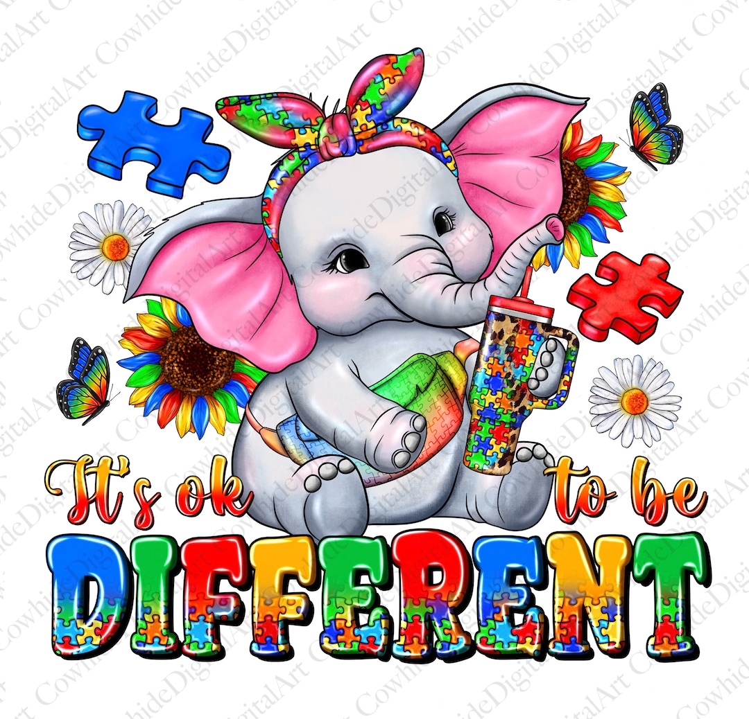 It's Ok to Be Different Png, Autism Awareness Png, Autism Puzzle ...