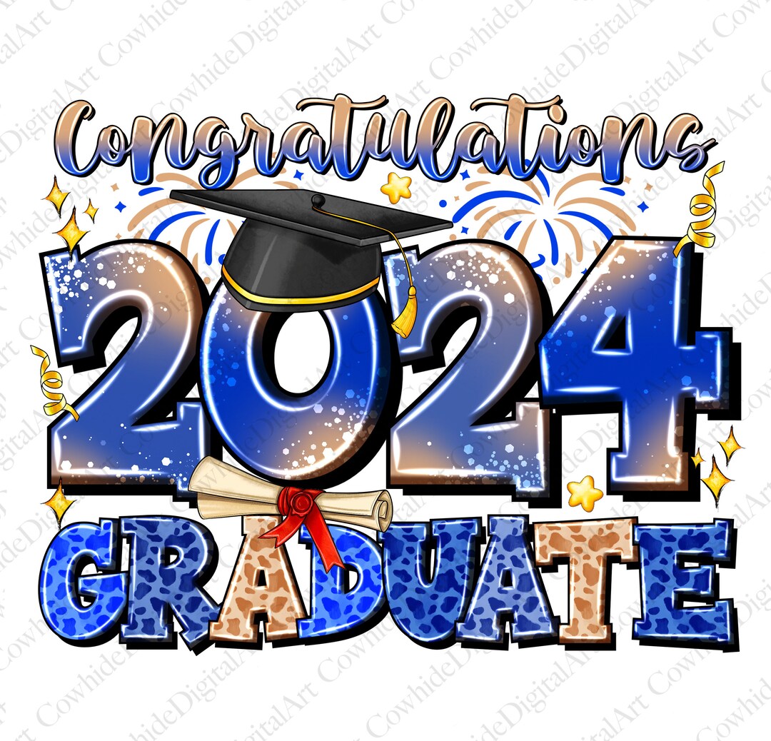 Congratulations 2024 Graduate Png File, Grad Png, Graduation Png, Party ...