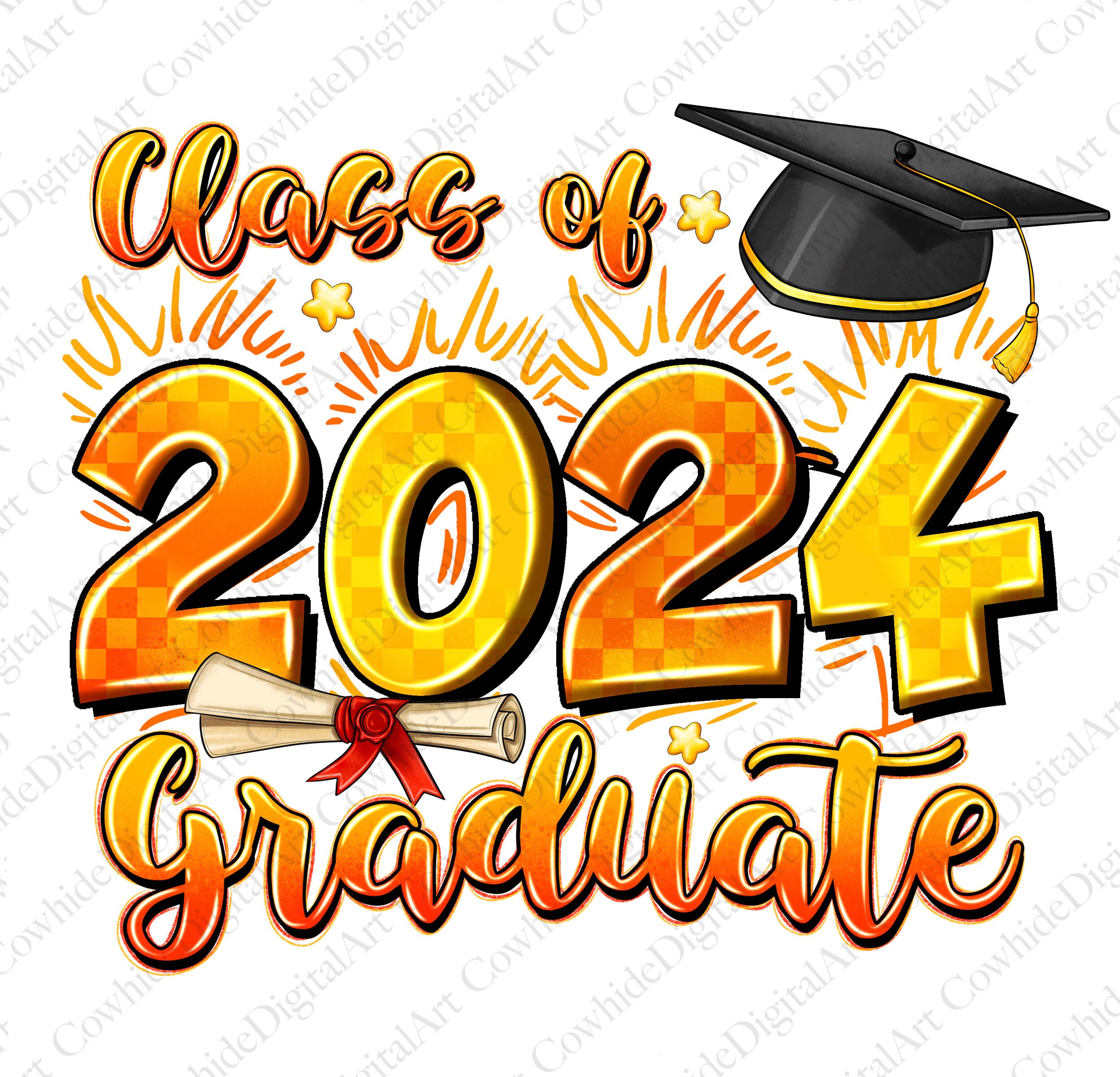 Class of 2024 Graduate PNG File, Sublimation Designs Download ...