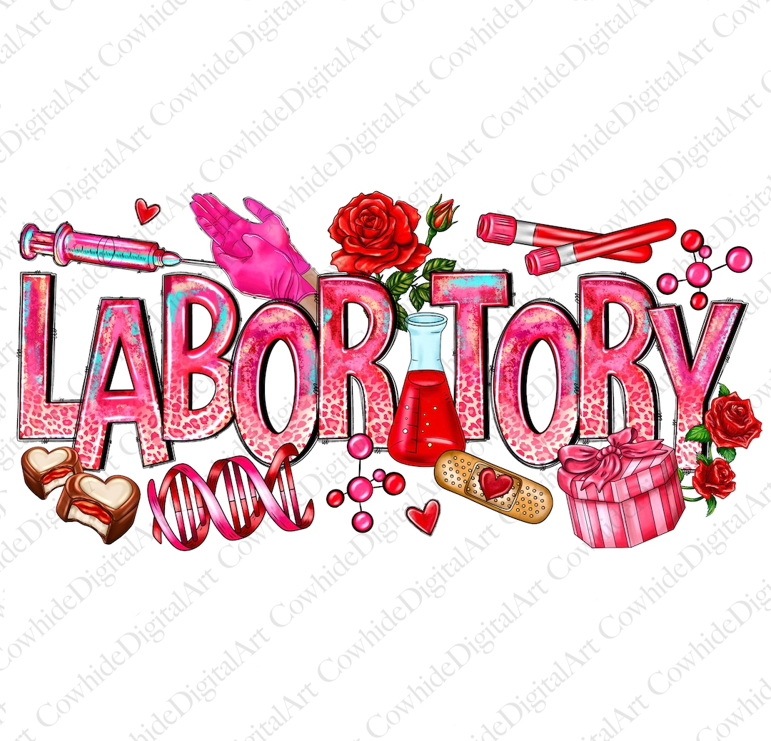 Valentine Laboratory Sublimation Design Png, Laboratory Png,nurse Life ...