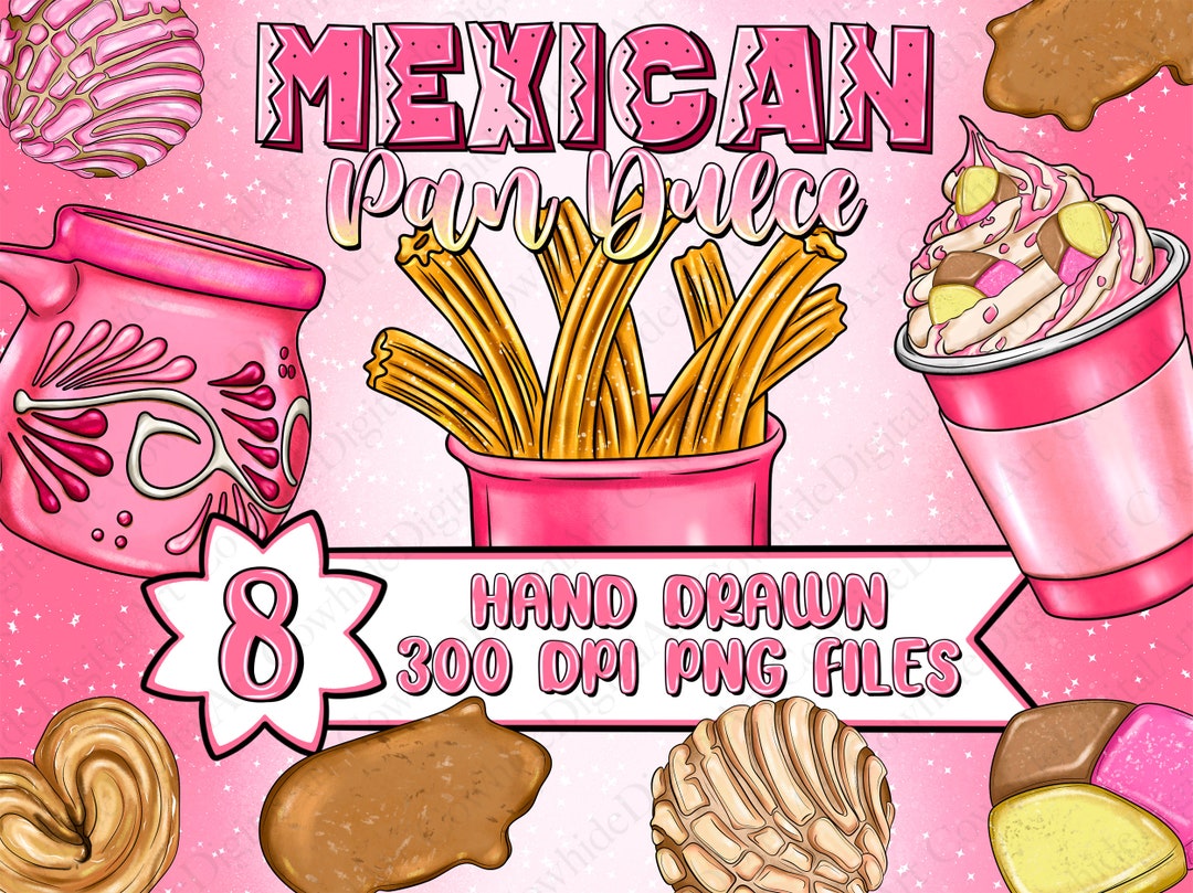 Mexican Pan Dulce PNG Clipart Bundle, Bakery Sublimation Designs ...