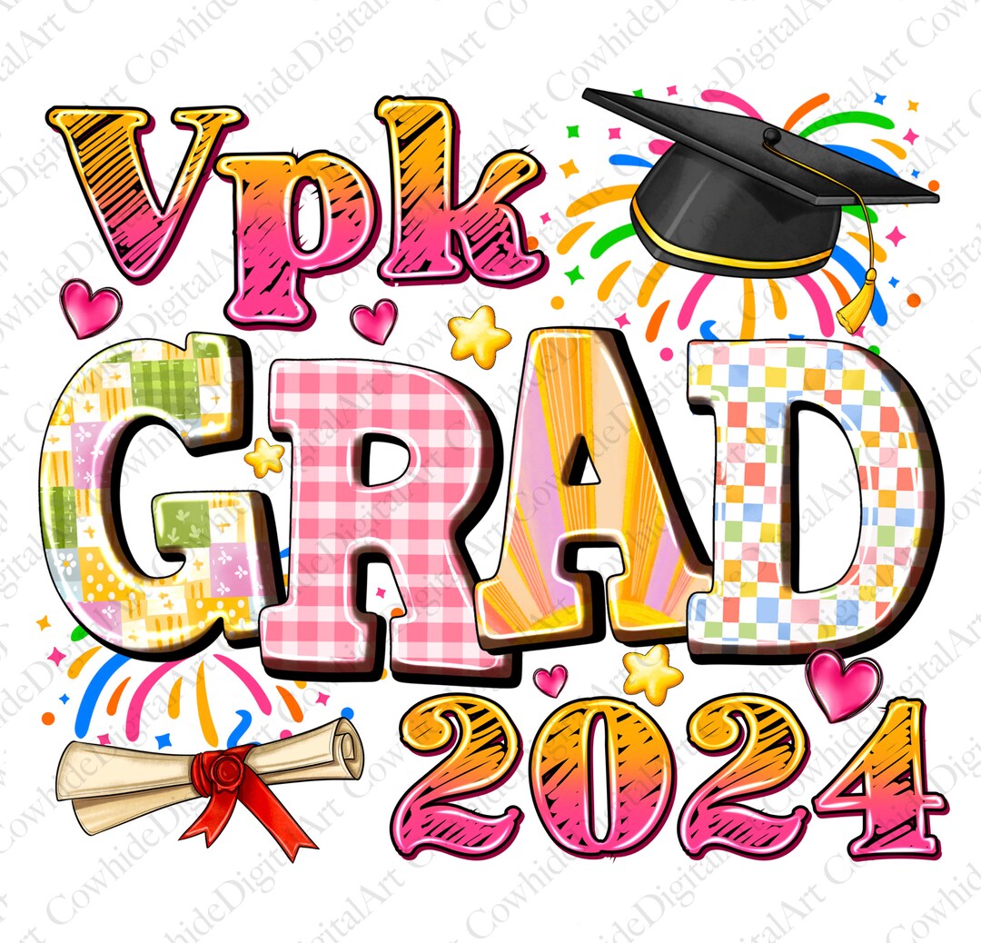 VPK Grad 2024, Kindergarten Graduation Png, Graduation From ...