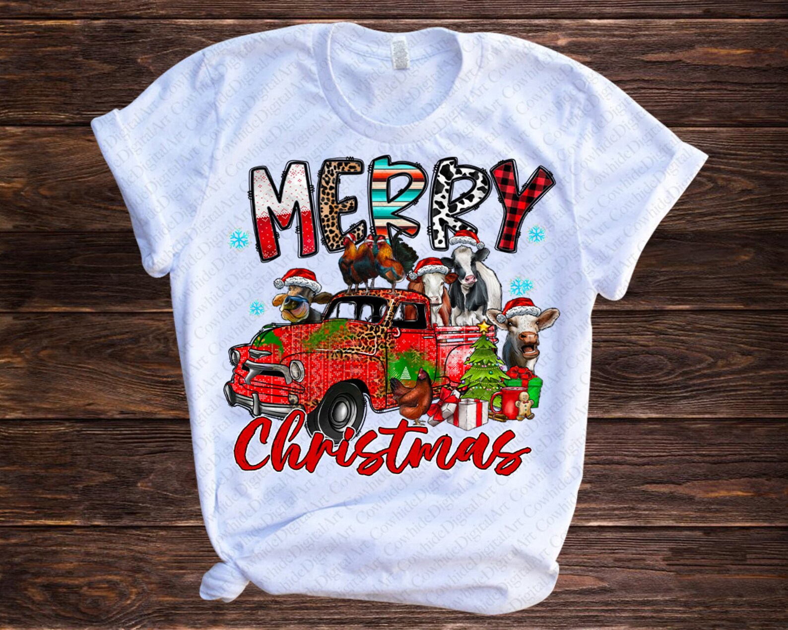 Merry Christmas Farm Animals Png Christmas Animals Digital - Etsy