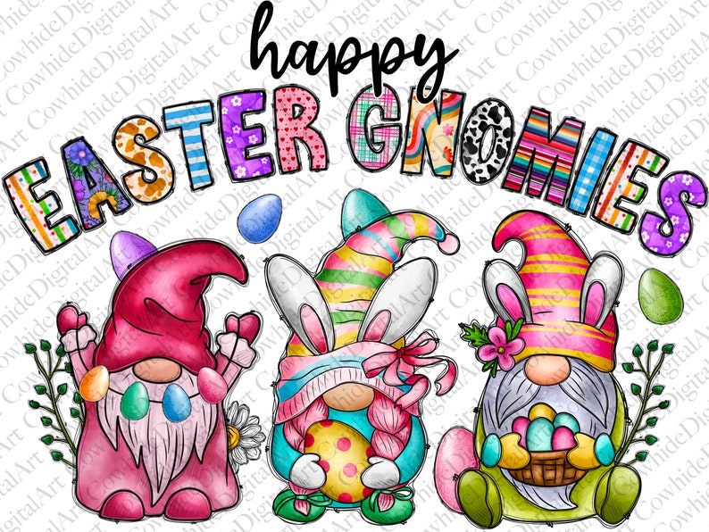 Happy Easter Gnomies Png Sublimation Design Download Happy - Etsy