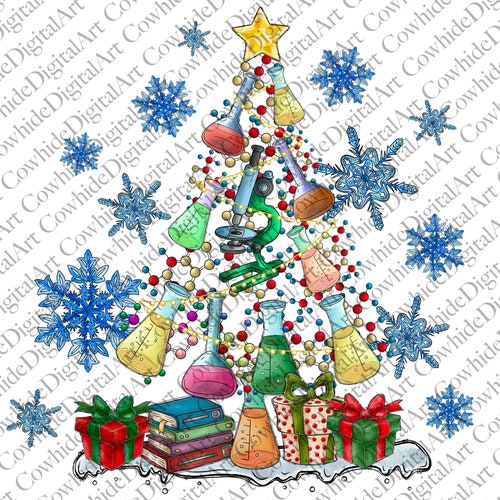 Lab Tech Christmas Tree Png Christmas Laboratory Laboratory - Etsy