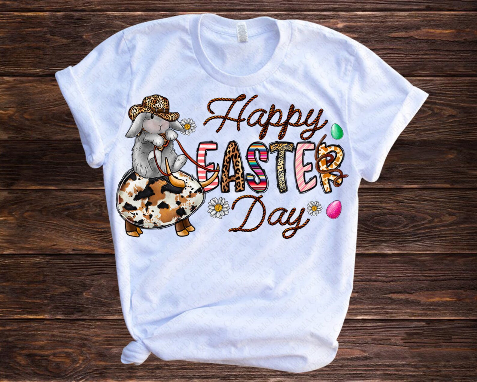 Happy Easter With Cowboy Png Sublimation Design Download, Happy Easter ...