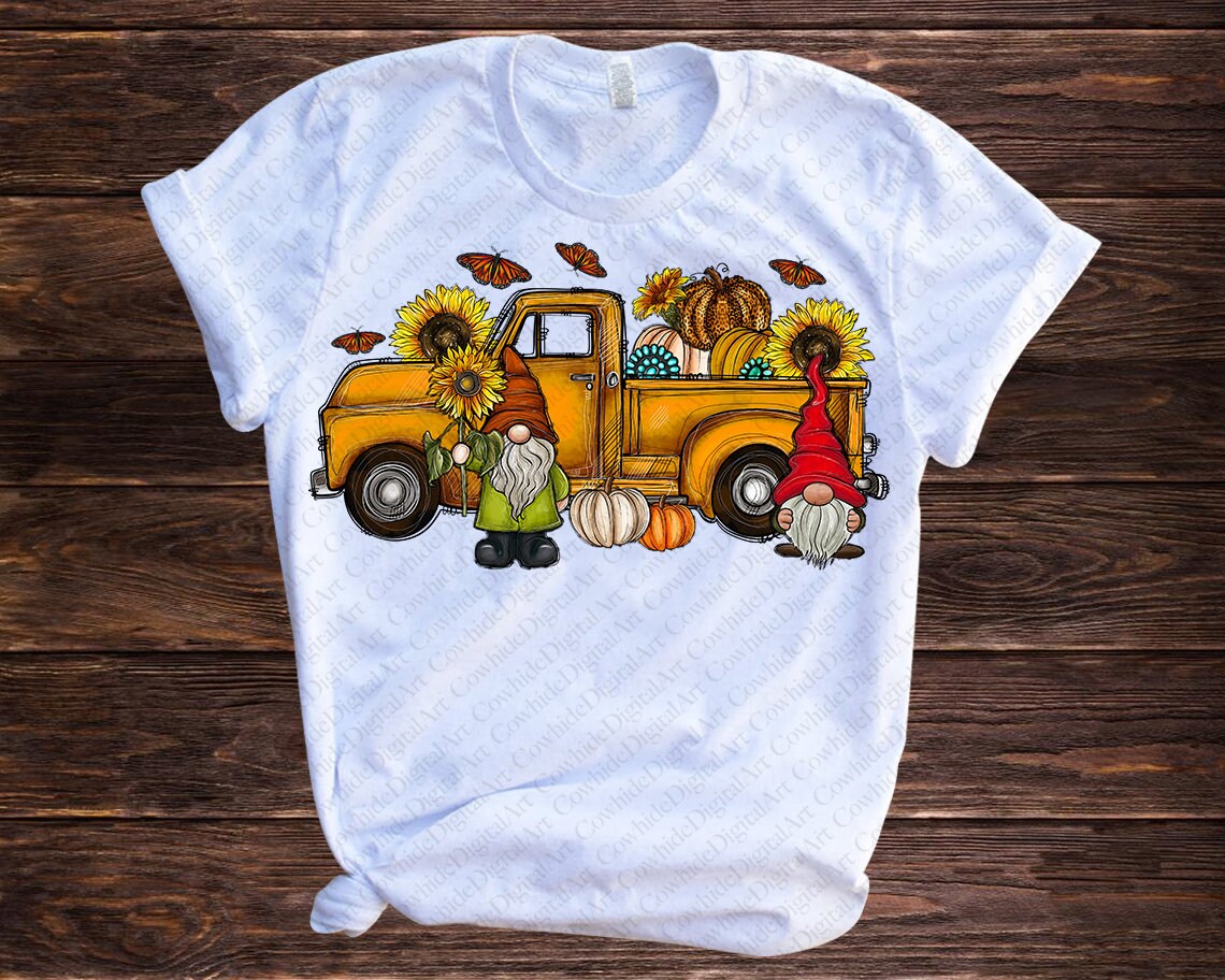 Fall Gnomes Truck Png Sublimation Design Pumpkin Png Fall - Etsy