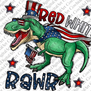 Red White & RAWR Rex Png, America, Dinosaur Usa, Rex Png, American Day ...