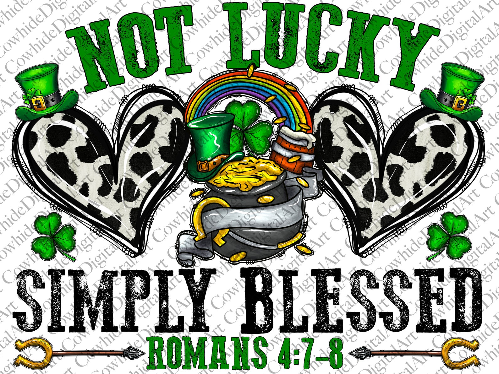 Not Lucky Simply Blessed PNG File Sublimation Design Digital - Etsy