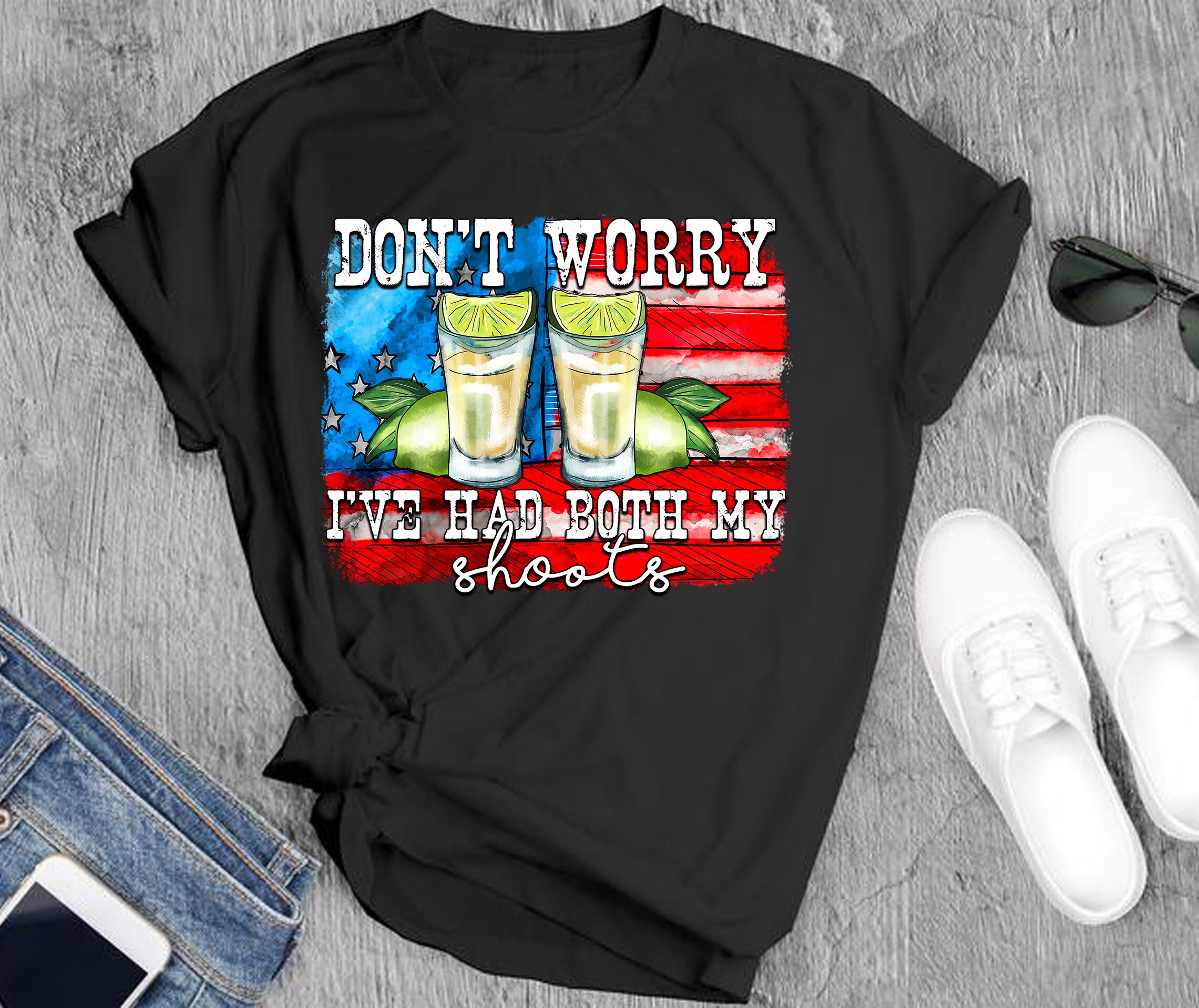 Don't Worry I've Had Both My Shots Png American Flag - Etsy