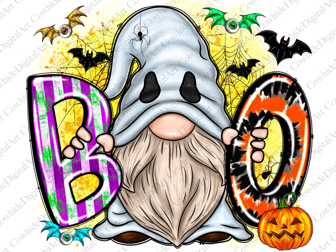 Boo Halloween Gnomes PNG, Halloween Gnomes PNG, Halloween Clipart,gnome ...