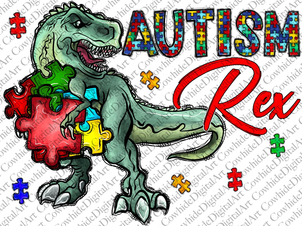 Autismo Rex Png Autismo Dinosaurio Autismo PNG Rex Png Día - Etsy España