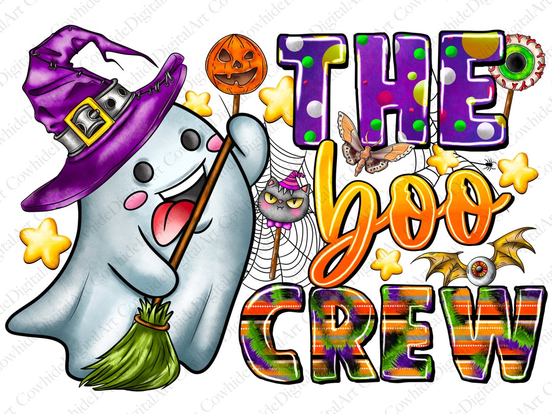 The Boo Crew Png Sublimation Design, Ghost Png, Halloween Png, Spooky ...