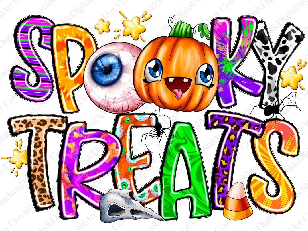 Spooky Treats Png Download, Halloween PNG, Happy Halloween PNG, Spooky ...