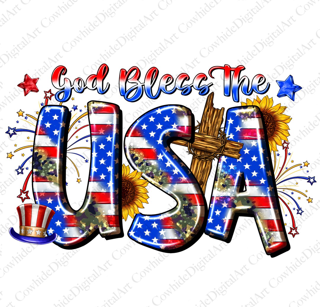 God Bless the USA Png, American Flag Png, USA Png, Blessed America Png ...