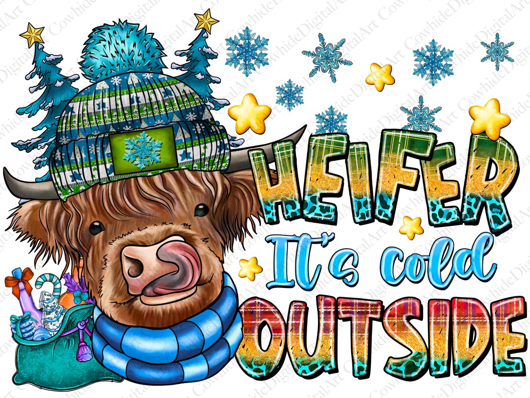 Christmas Cow PNG: Heifer Winter Design (digital Download) - Etsy