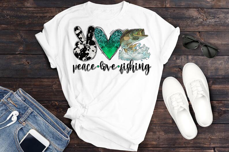 Peace Love Fishing PNG DIGITAL Download for Sublimation - Etsy