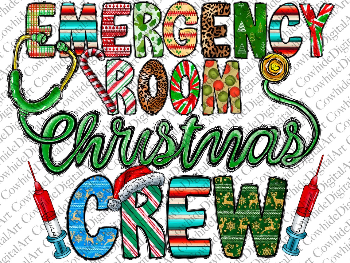 Emergency Room Christmas Crew PNG, Nurse Design (digital Download) - Etsy