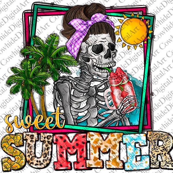 Summer Skeleton Png - Etsy