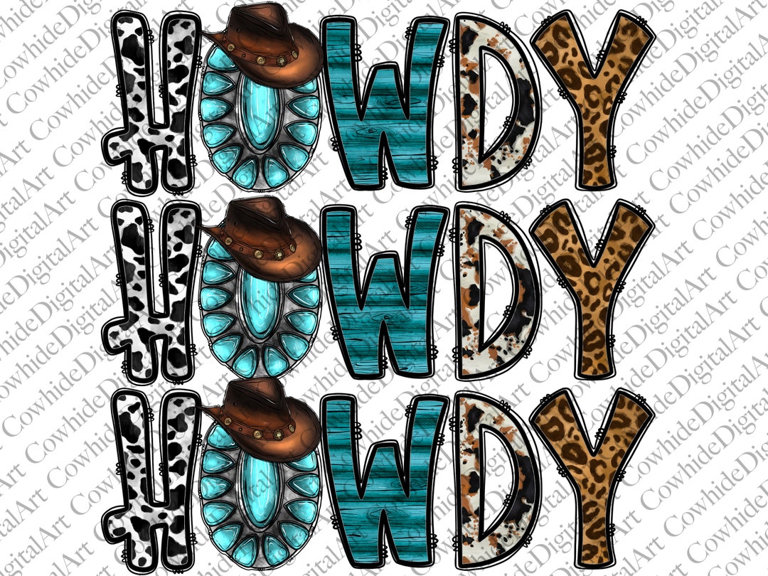 Howdy Png, Western Design, Rust Pattern, Gemstone Turquoise ...