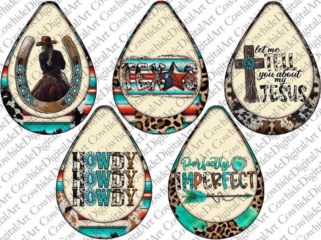 Western Earring PNG Bundle, Texas Howdy Designs (digital Download) - Etsy