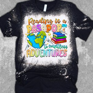 Reading is a Passport to Countless Adventures Png, Sublimation Design ...