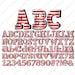 Patriotic Alphabet Bundle Png, 4th of July Alphabet Png, Doodle Letters ...