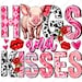Hogs and Kisses Png Sublimation Design Download, Happy Valentine's Day ...